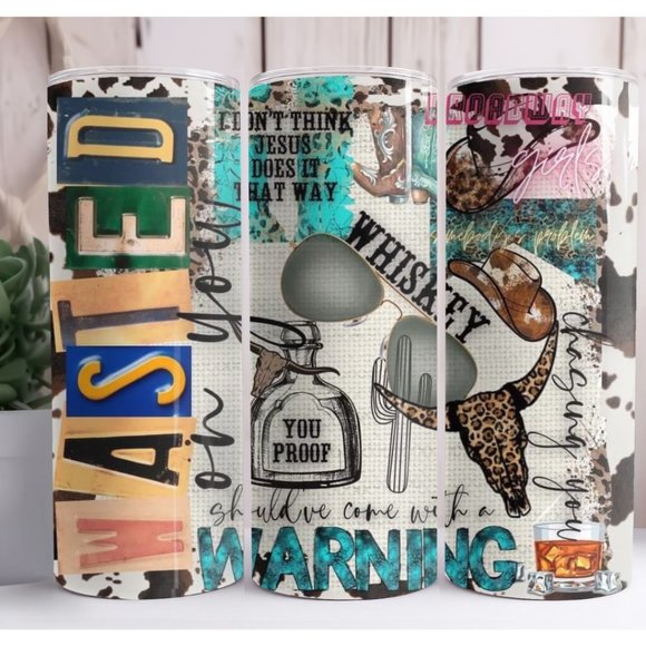 Country Grace With Alisha | Dining | Wasted Western Collage 2oz Skinny ...